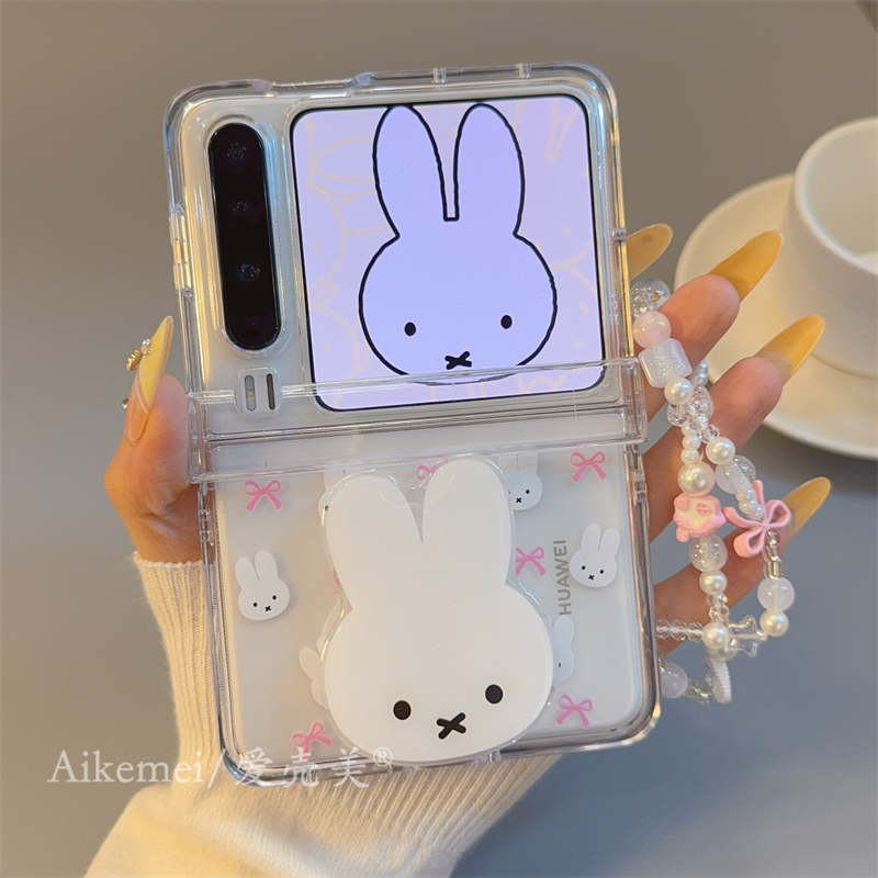华为PuraX典藏版折叠屏手机壳，你的口袋新宠Pocket2？萌翻天的蝴蝶结&米菲兔支架，谁还不是个精致girl了！👑📱-电话套-淘宝好物网