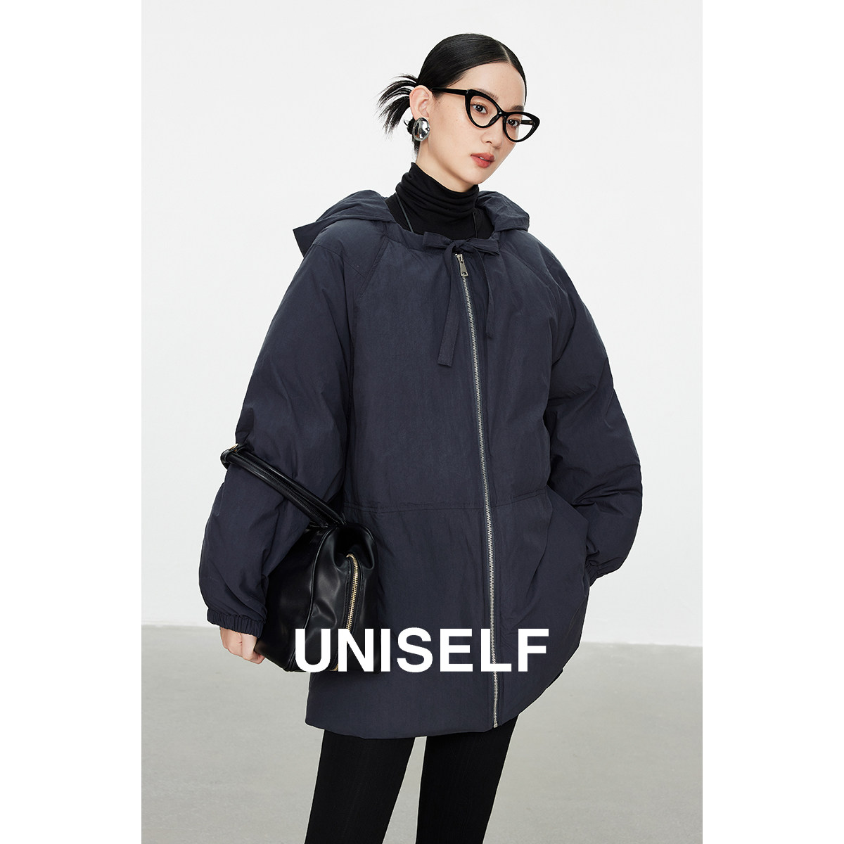 UNISELF时髦知识分子云朵连帽鹅绒服｜冬季穿搭天花板！保暖又显瘦的神仙羽绒服来了🔥-羽绒服-淘宝好物网