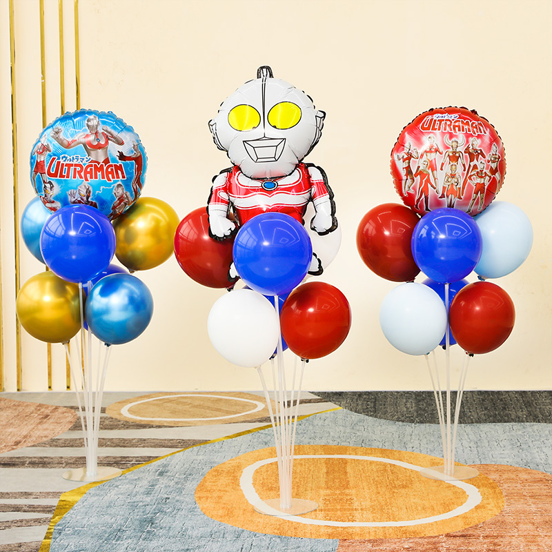 [USD 7.70] Ultraman Birthday Table Floating Pillar Balloon Decor Scene ...