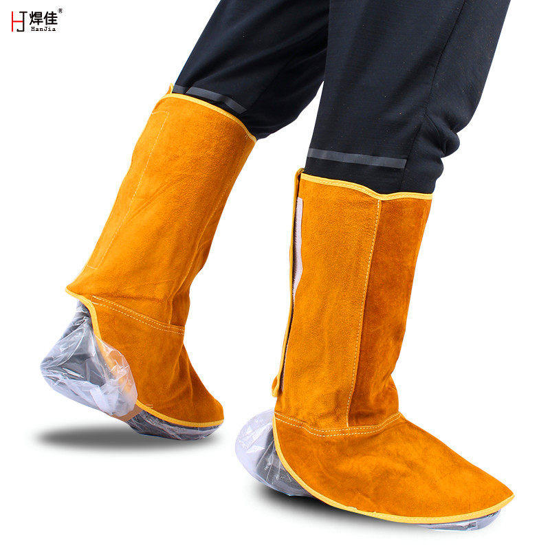 [USD 9.23] All cowhide foot shielded welding foot shield flame ...