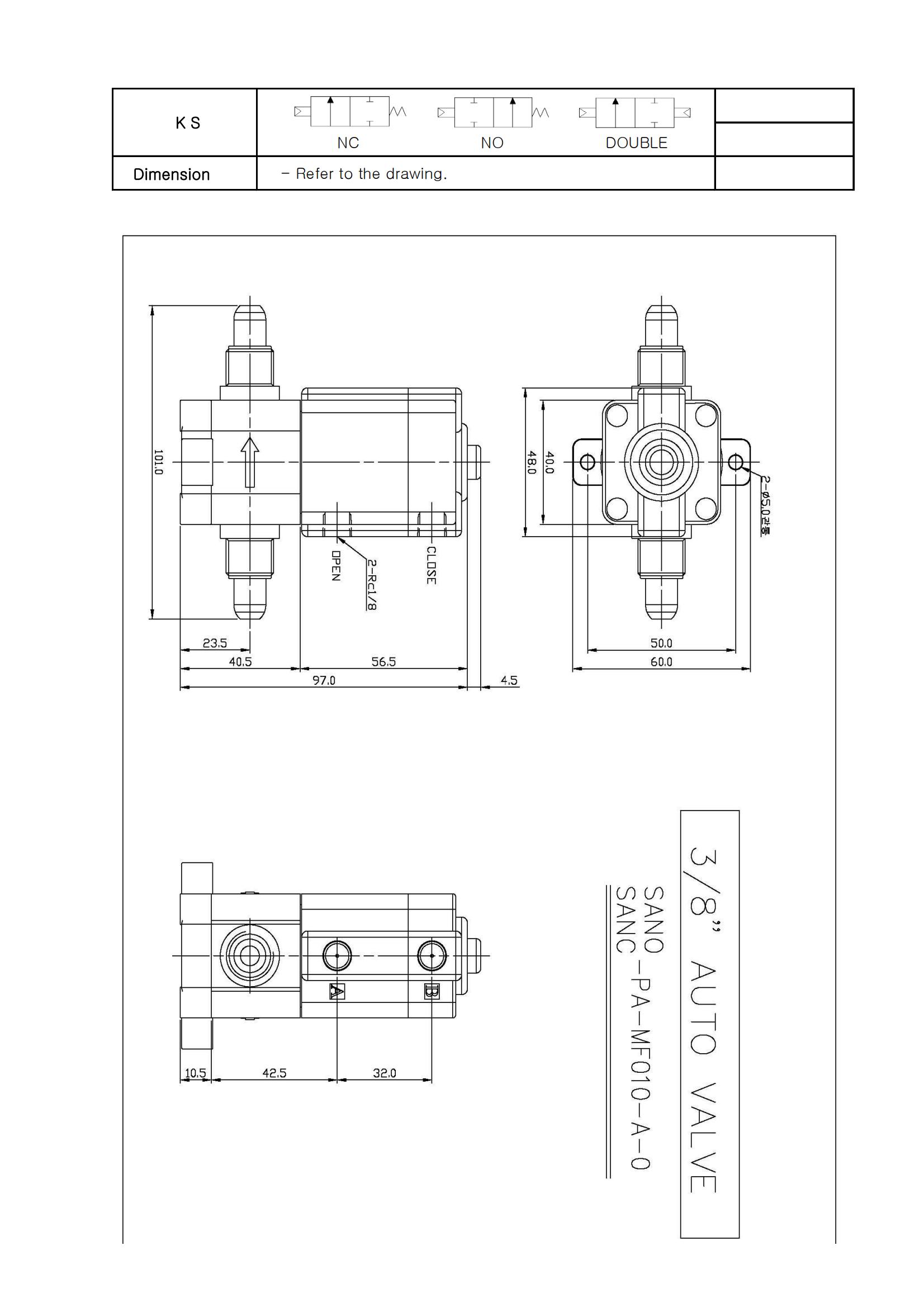韩国seba原装进口PFA气动隔膜阀 SANC-PA-MF-010-A-0 3/8"