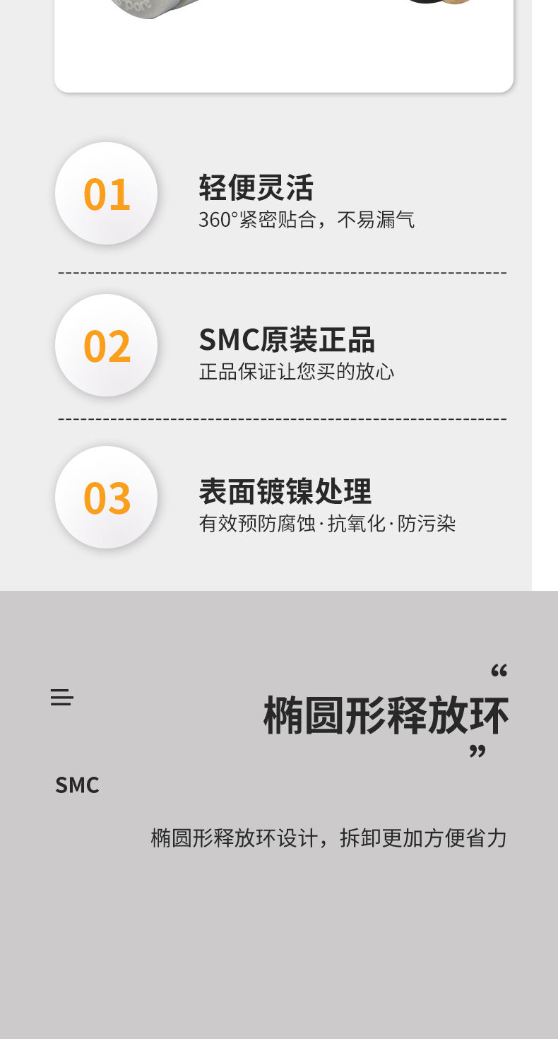 SMC气管L型外螺纹弯通90度接头KQ2L04/06/08/10/12-M5/02S/03/04S-阿里巴巴