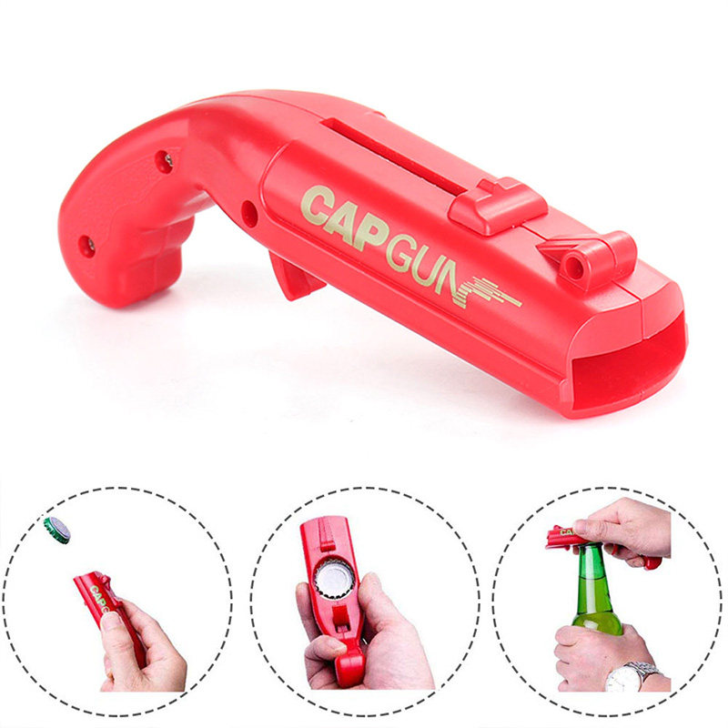 1PCS Red Cap Gun Can Opener Beer Bottle Opener Capgun Bottle