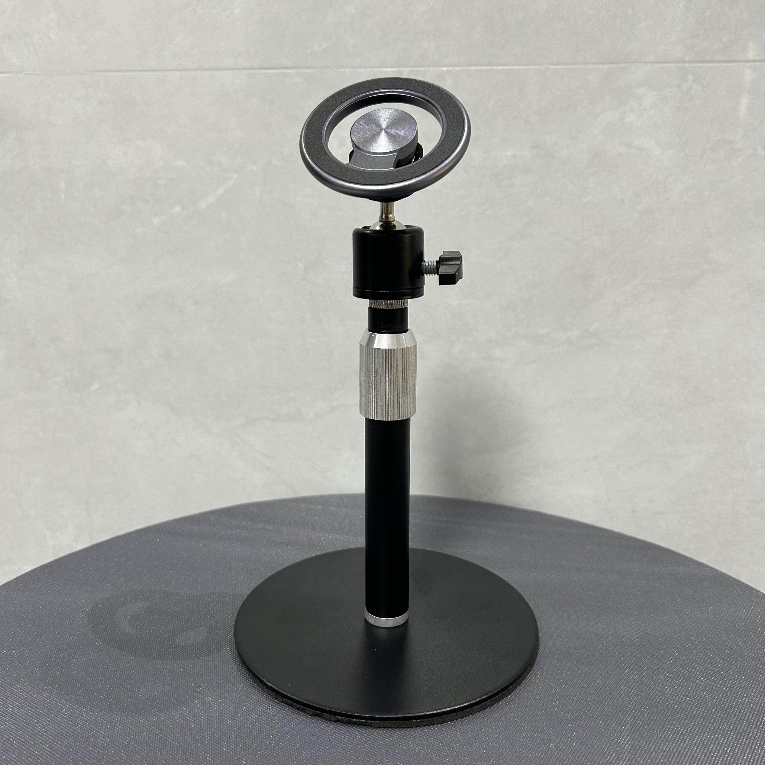 Adjustable telescopic desktop metal round stand desk riser lazy bracket ...