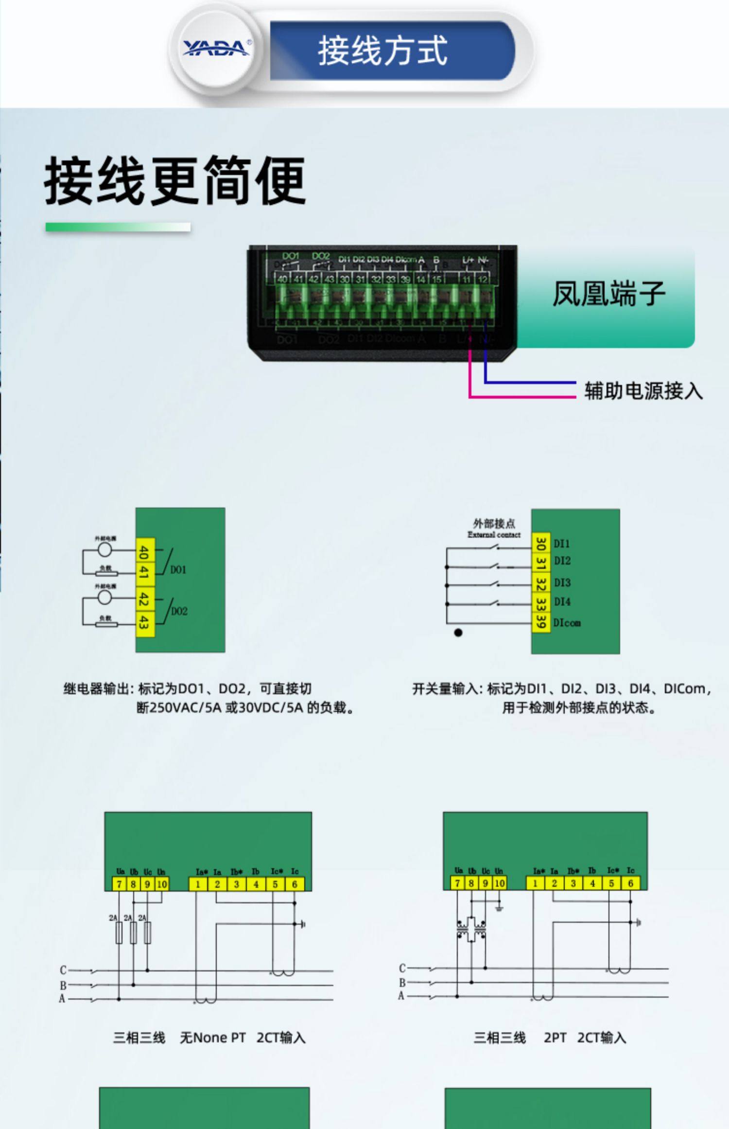 雅达//ET903-E系列智能多功能电表嵌入安装开孔配485谐波测量-阿里巴巴