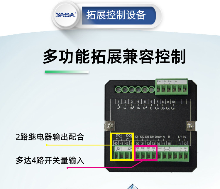 雅达//ET903-E系列智能多功能电表嵌入安装开孔配485谐波测量-阿里巴巴