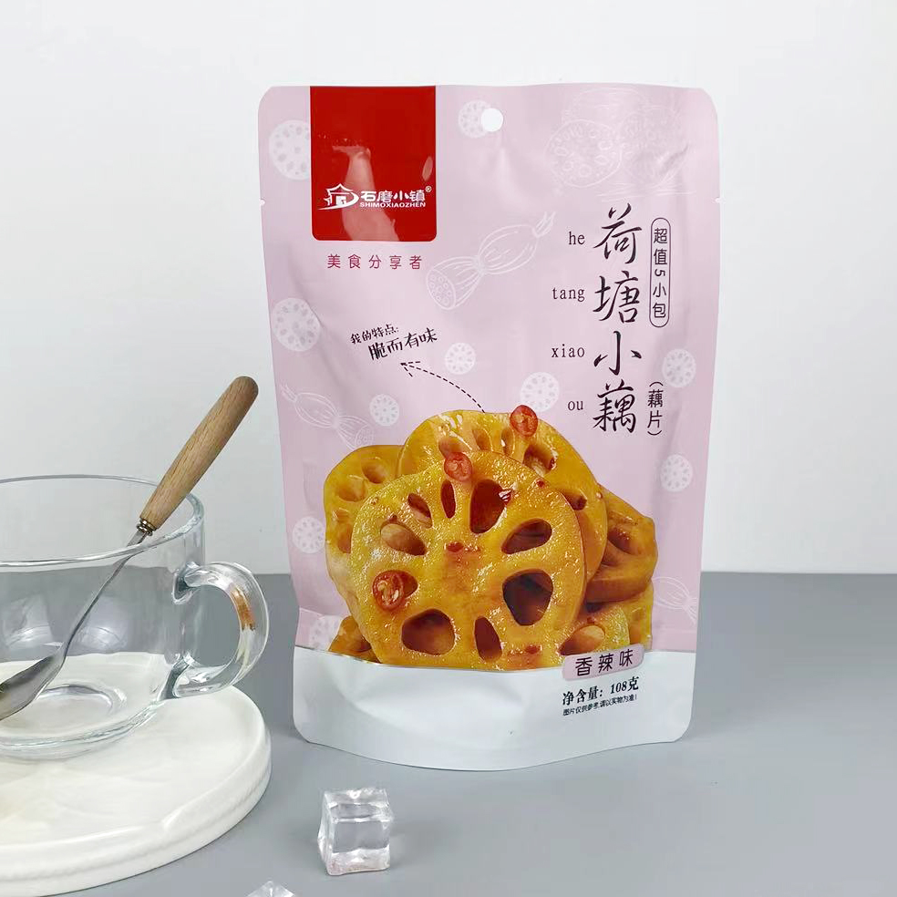 石磨小镇荷塘小藕108g，香辣黑鸭味藕片，休闲零食新宠儿🌶️藠头控必吃！-卤味素食-淘宝好物网