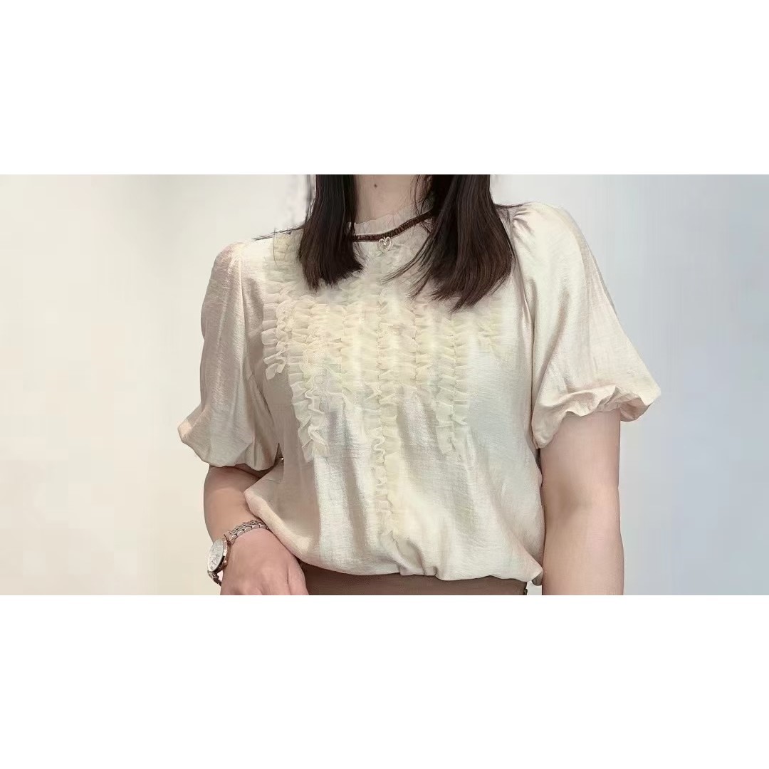 风笛2024夏款1E25185385专柜正品1E25185浅卡其短袖衬衫吊牌价799-Taobao