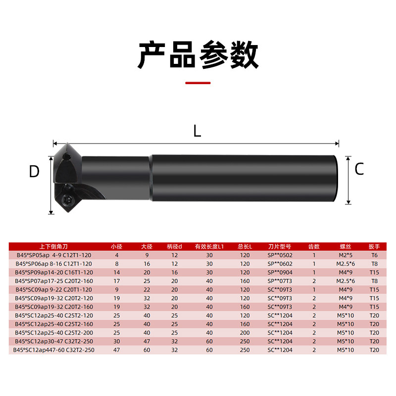 [USD 6.29] 45-degree multi-functional CNC upper and lower chamfer 90 ...