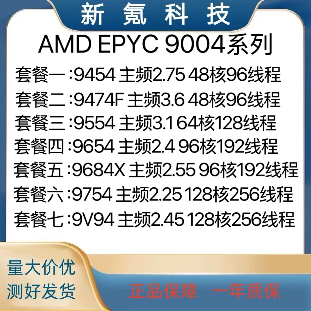 25年AMD EPYC服务器CPU必买推荐｜9454/9654/9754性能实测避坑指南-CPU-淘宝好物网