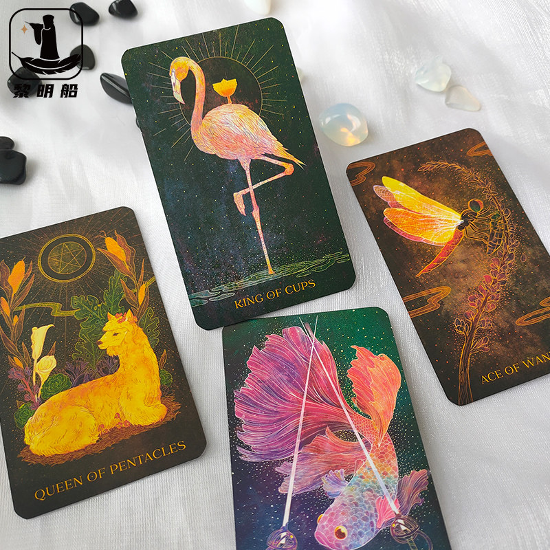 黎明之星塔罗牌铁盒版Oriens Animal Tarot Pocket Tin Edition：神秘动物守护你的每一步！-塔罗牌-淘宝好物网