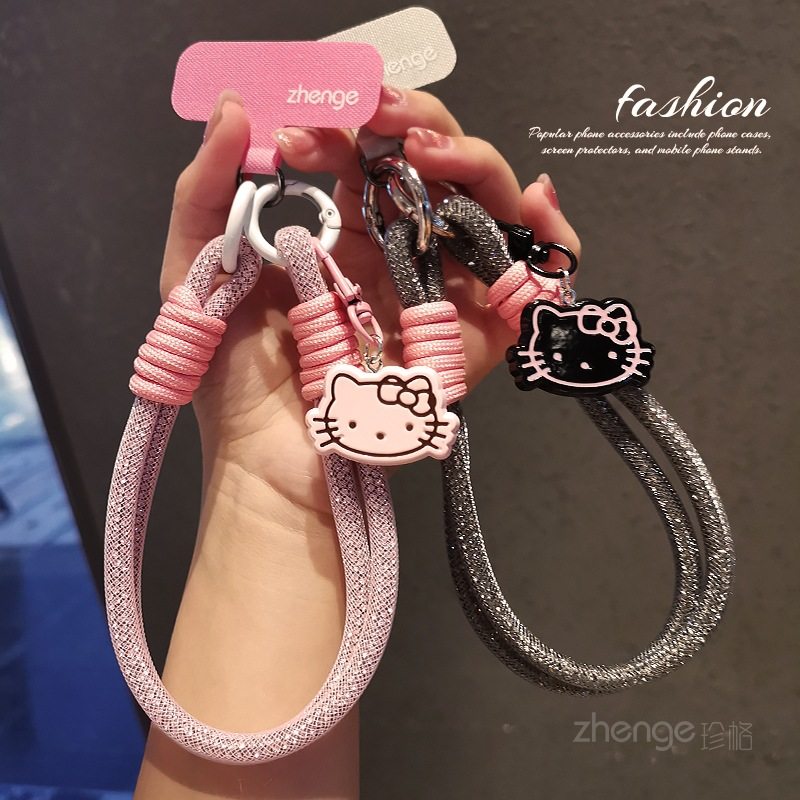 💎 Zhenge mobile phone lanyard short full diamond wrist strap ...