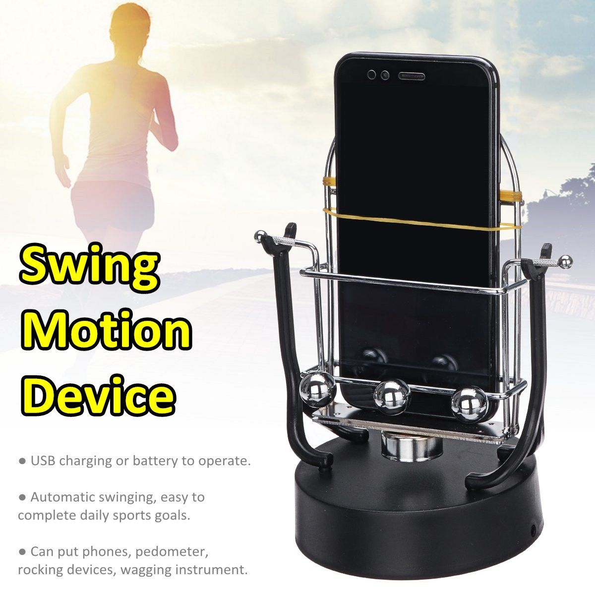 Automatic Walking Swing Mobile Phone Artifact Pedometer Brus