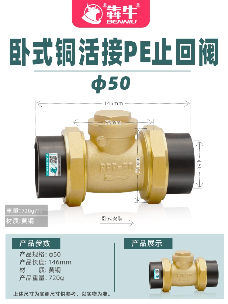 Pe backwater check valve one-way valve check valve 32 water pump ...