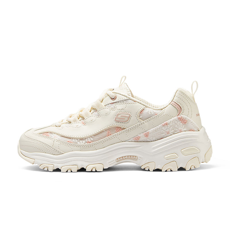 斯凯奇花海熊夏季透气女子正品刺绣休闲运动鞋老爹鞋熊猫鞋150234