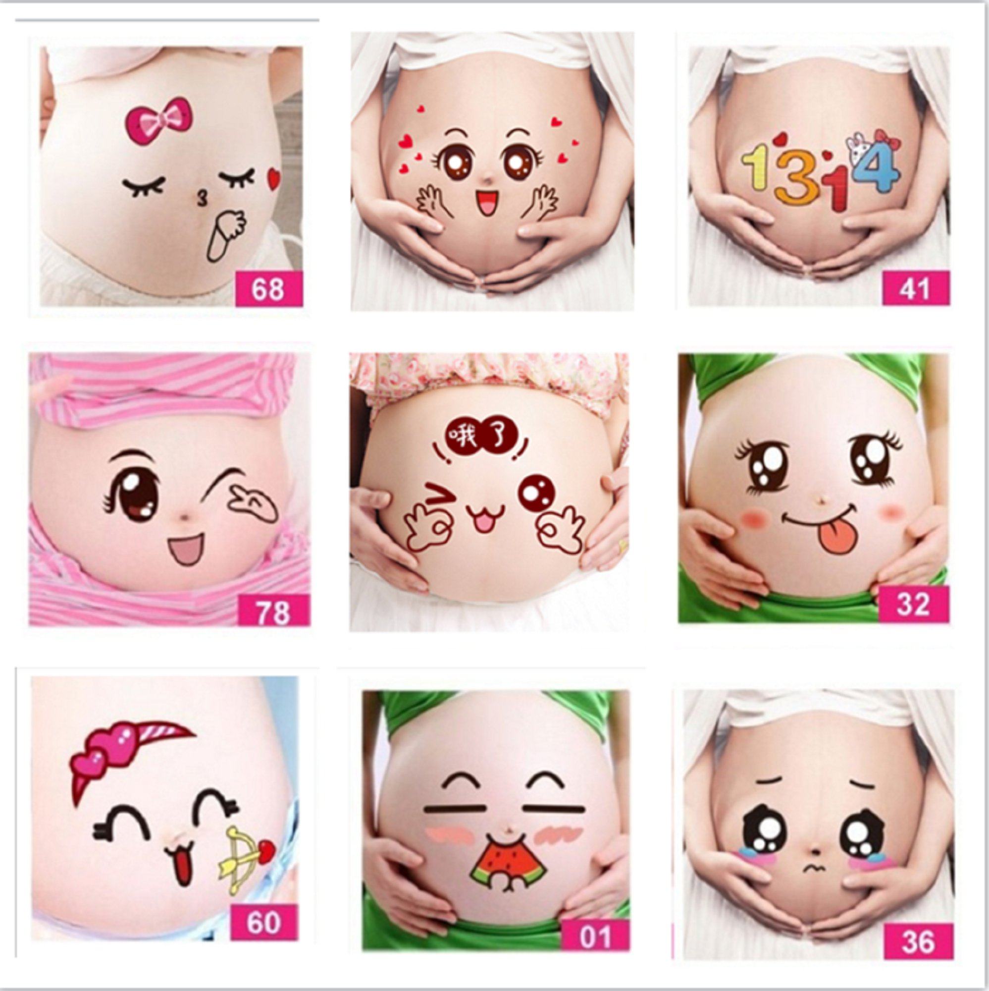 [USD 6.85] Pregnant pregnant woman belly sticker pregnant belly sticker ...