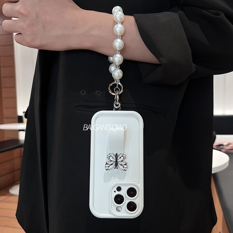 白色金刚砂蝴蝶指环扣手机壳：结构可靠性与人机工程的工程解构_手机保护套_淘宝数码网