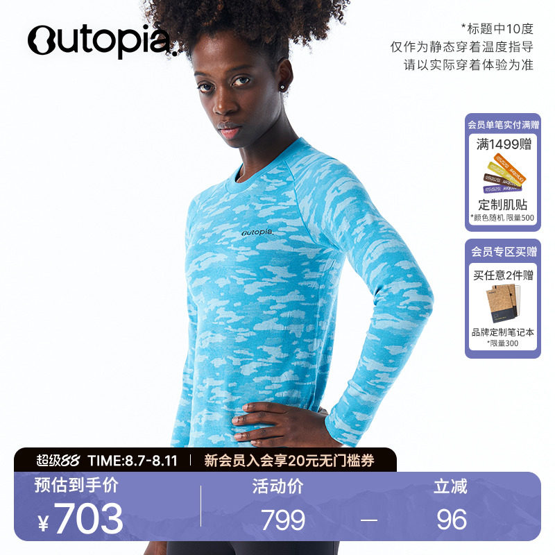 Fibo Camo美利奴羊毛10度女士長袖*LincSpun®*ZQ認證 | Outopia：秋冬保暖新寵，時尚與舒適並存！