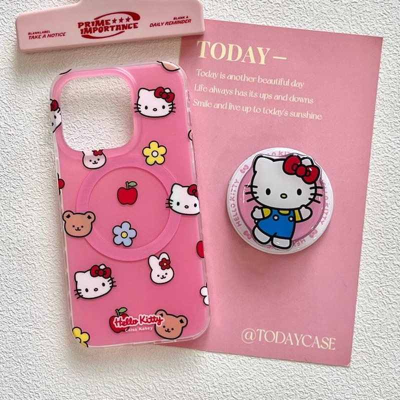 Girl's heart is bursting! hello kitty magnetic stand iphone 15 pro max ...