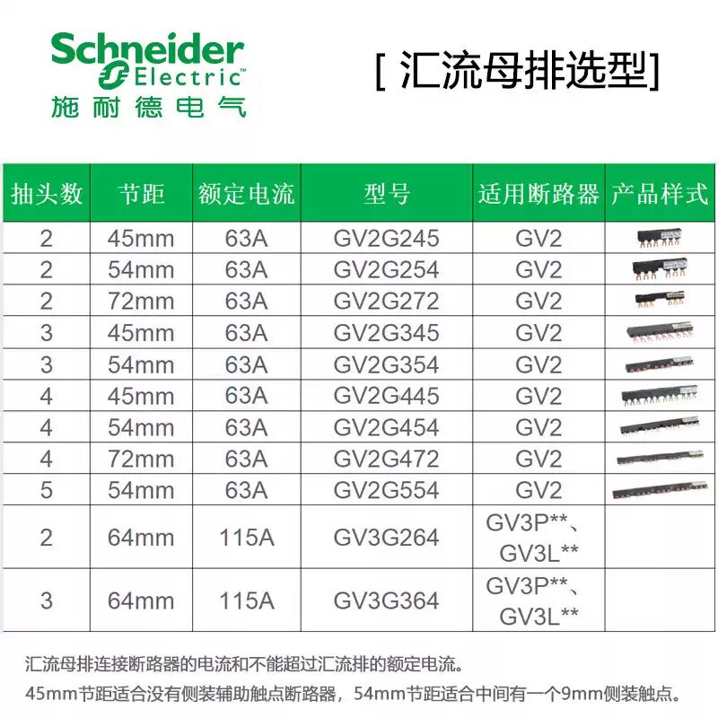 施耐德GV2G245马达断路器连接排：如何轻松搞定345、354、445短接排G05的安装难题？-汇流排-淘宝百科网