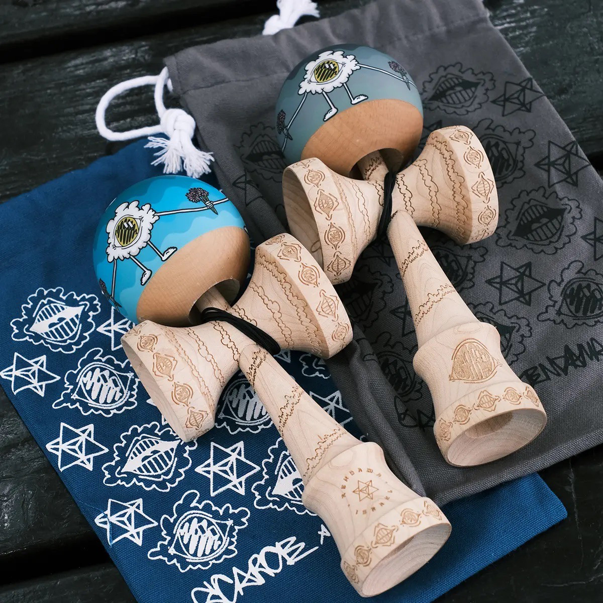 Isr kendama's rare co-branded model, rhino painted sword ball, a must ...