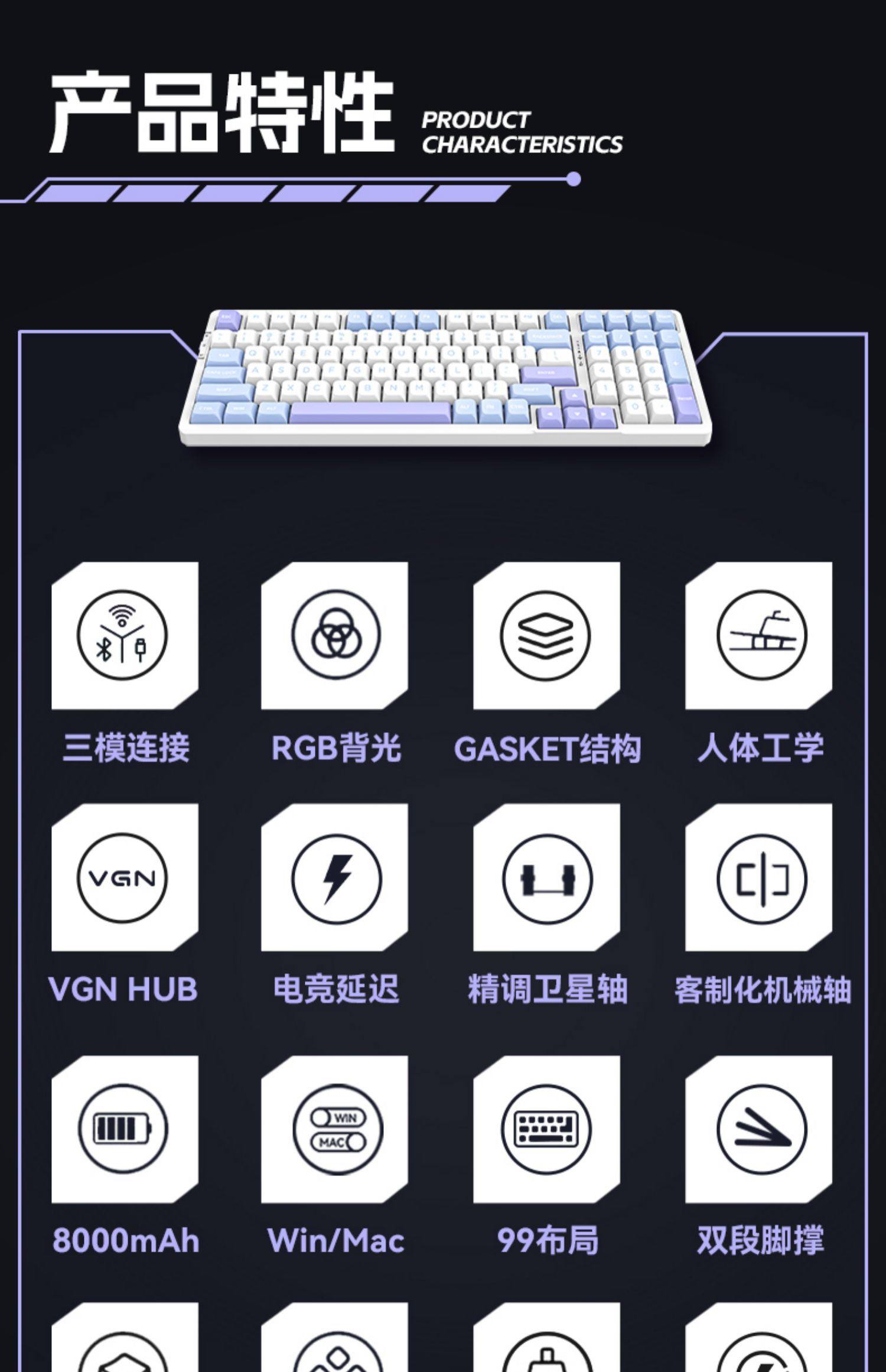 VGN V98Pro V2 無線熱插拔式RGB機械鍵盤 開箱 - klkl22113的創作 - 巴哈姆特