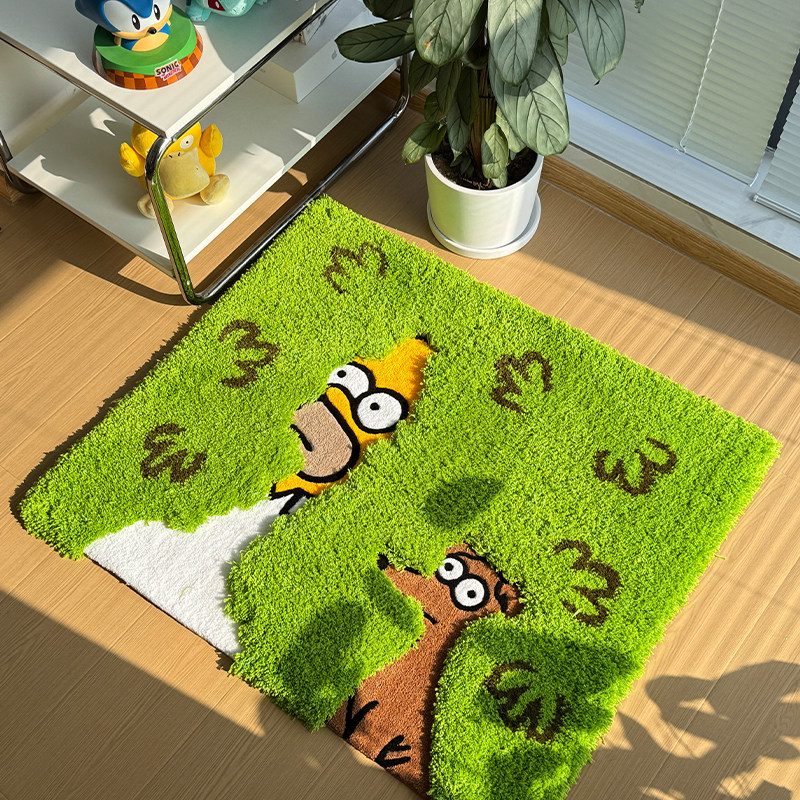Unwelcome&mats the simpsons "homer and dog" homer tufting3d tufted ...