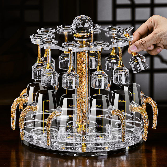 Crystal white wine glass, light luxury, high-end glass, high-end sense ...