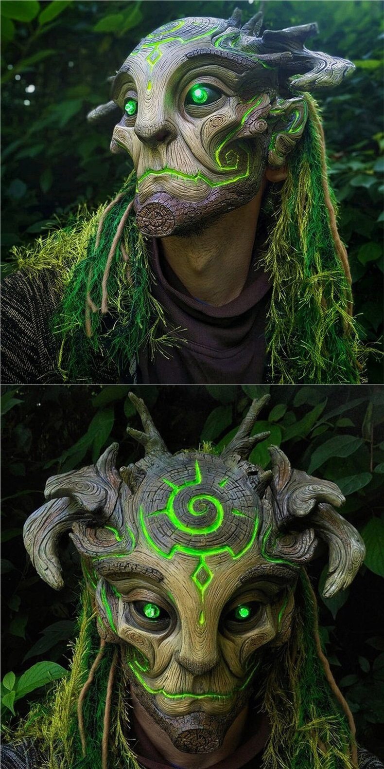 万圣节恐怖面具Halloween Horror Elf Mask Party Headgear Mask-阿里巴巴