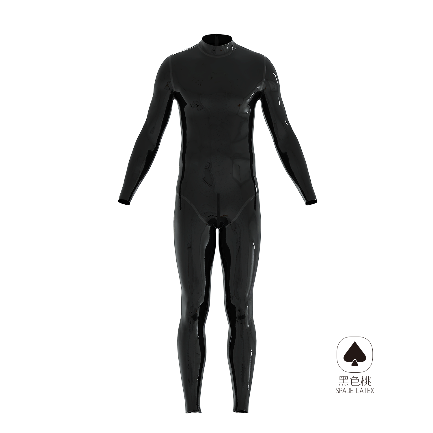 黑色桃BA002乳胶衣 巨乳款立体胸COS服装量身定制连体衣