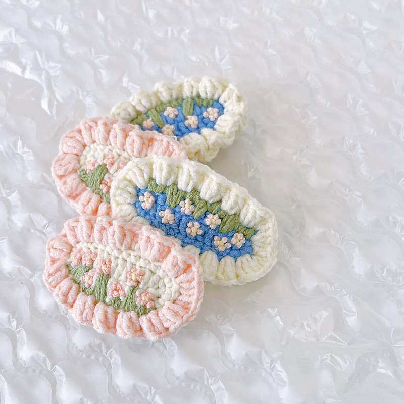 Super fairy girl hair clip handmade wool embroidery flower h