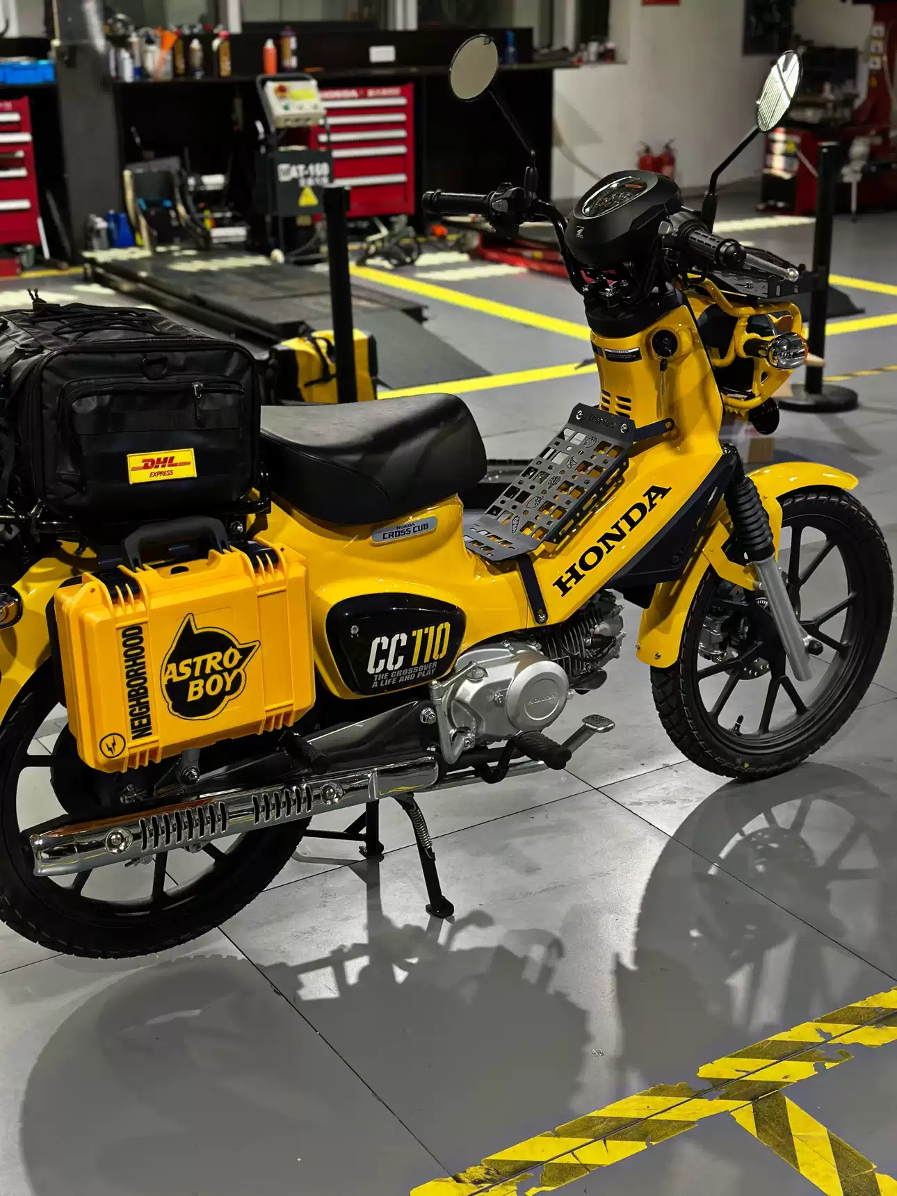 本田幼兽CC110 HONDA专用改装套件边包支架备用油桶工具箱