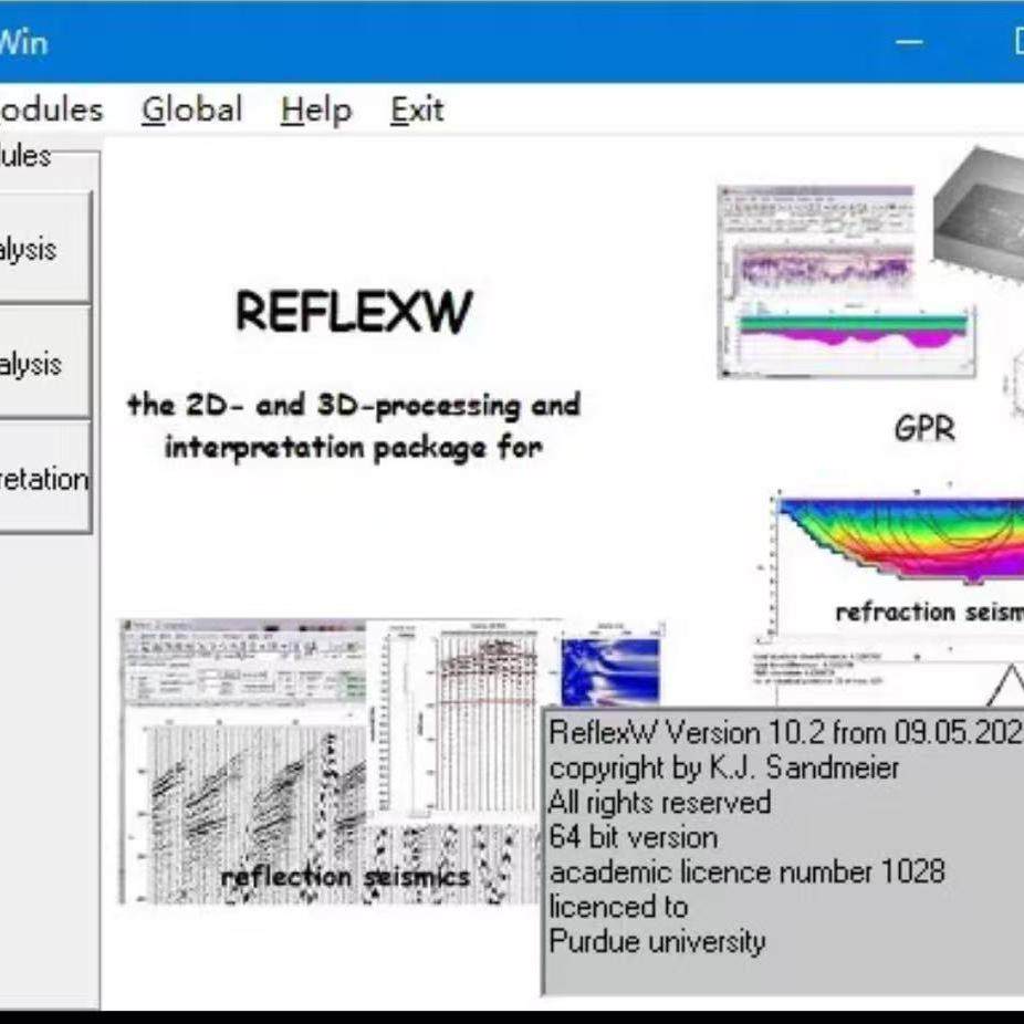 Sandmeier ReflexW 10.2 可用于各种地震 提供处理和解释工具