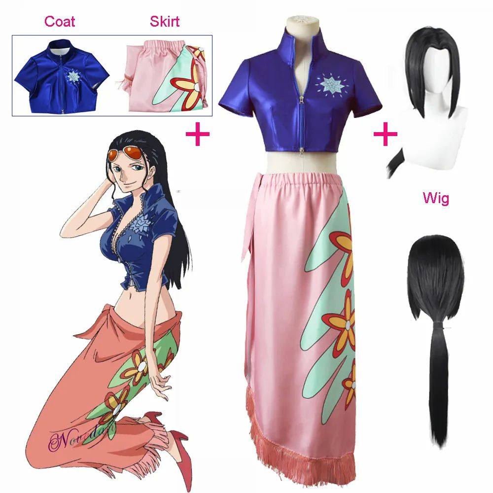 Anime One Piece Nico Robin Miss All Sunday Cosplay Costume-Taobao
