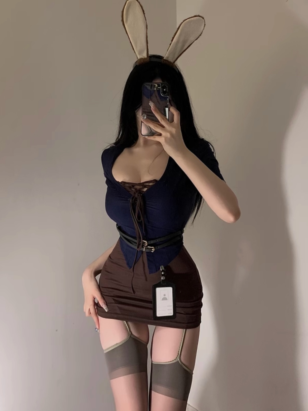 纯欲兔女郎警官cos制服性感包臀裙诱惑晴趣内衣qqny免脱情趣套装-Taobao