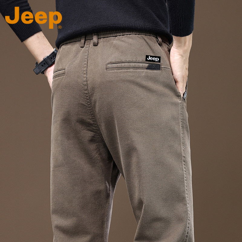 JEEP Jeep High-end Casual Pants Men's Autumn and Winter Loose Straight ...