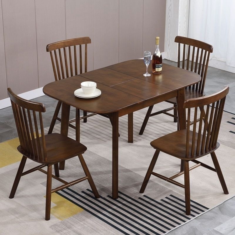 Scandinavian solid wood dining table and chair combination: the ceiling ...