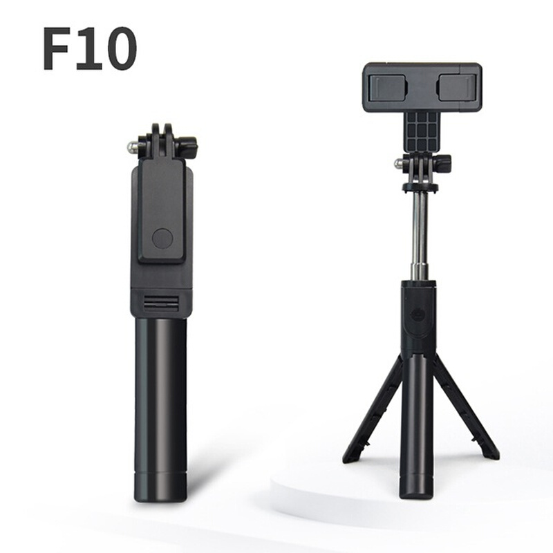 2021蓝牙遥控自拍杆三合一三脚架自拍杆桌面支架 F10-Taobao