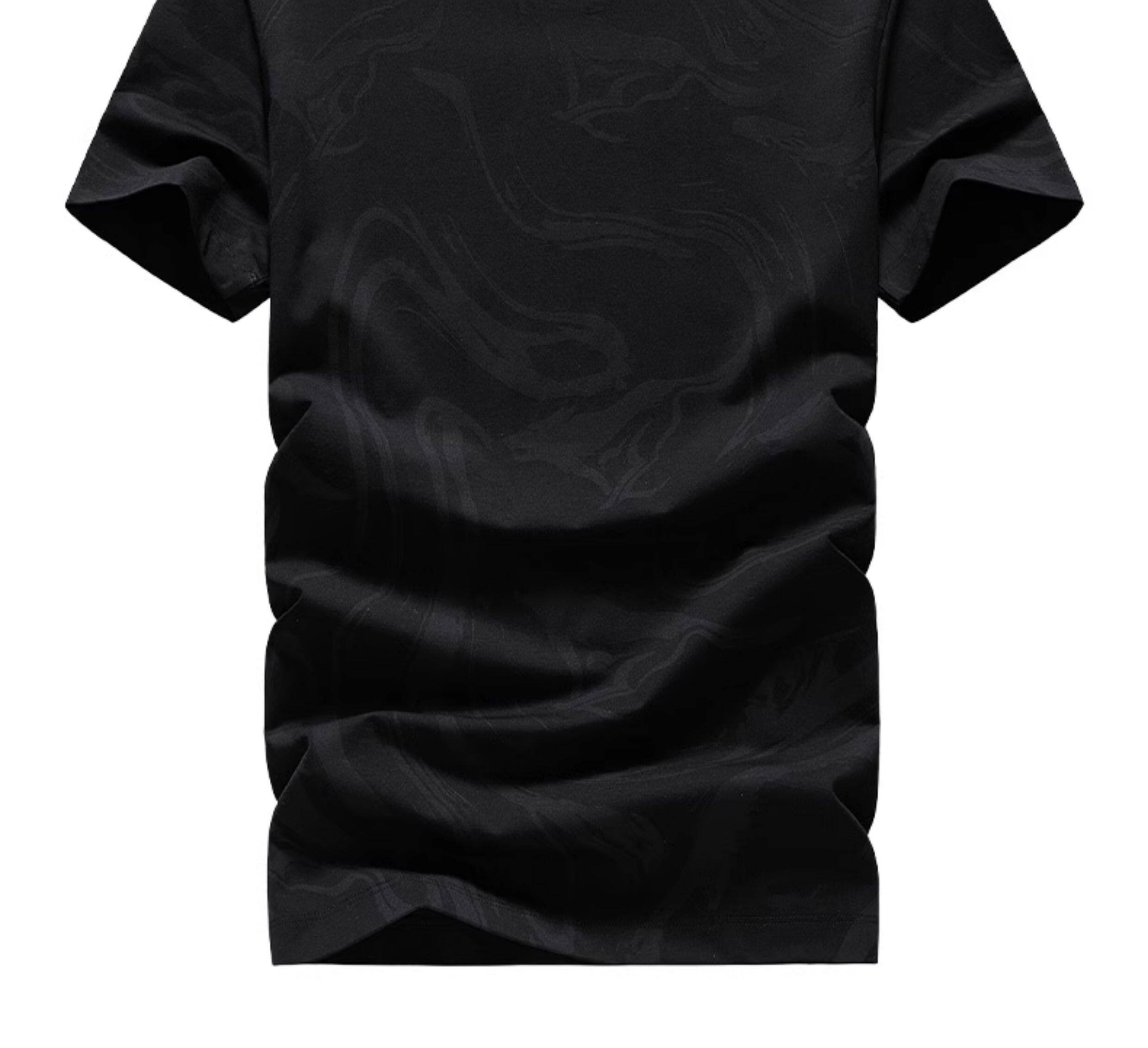 Septwolves Men's Short Sleeve T-Shirt 2025 Summer New Solid Color Round ...
