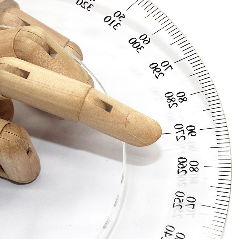[USD 5.93] Student Drawing Design Ruler Full Circle Angle Meter Pointer ...