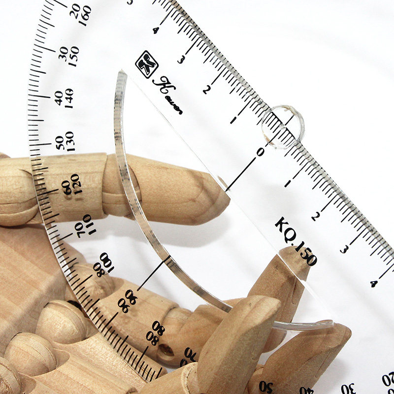 [USD 5.93] Student Drawing Design Ruler Full Circle Angle Meter Pointer ...
