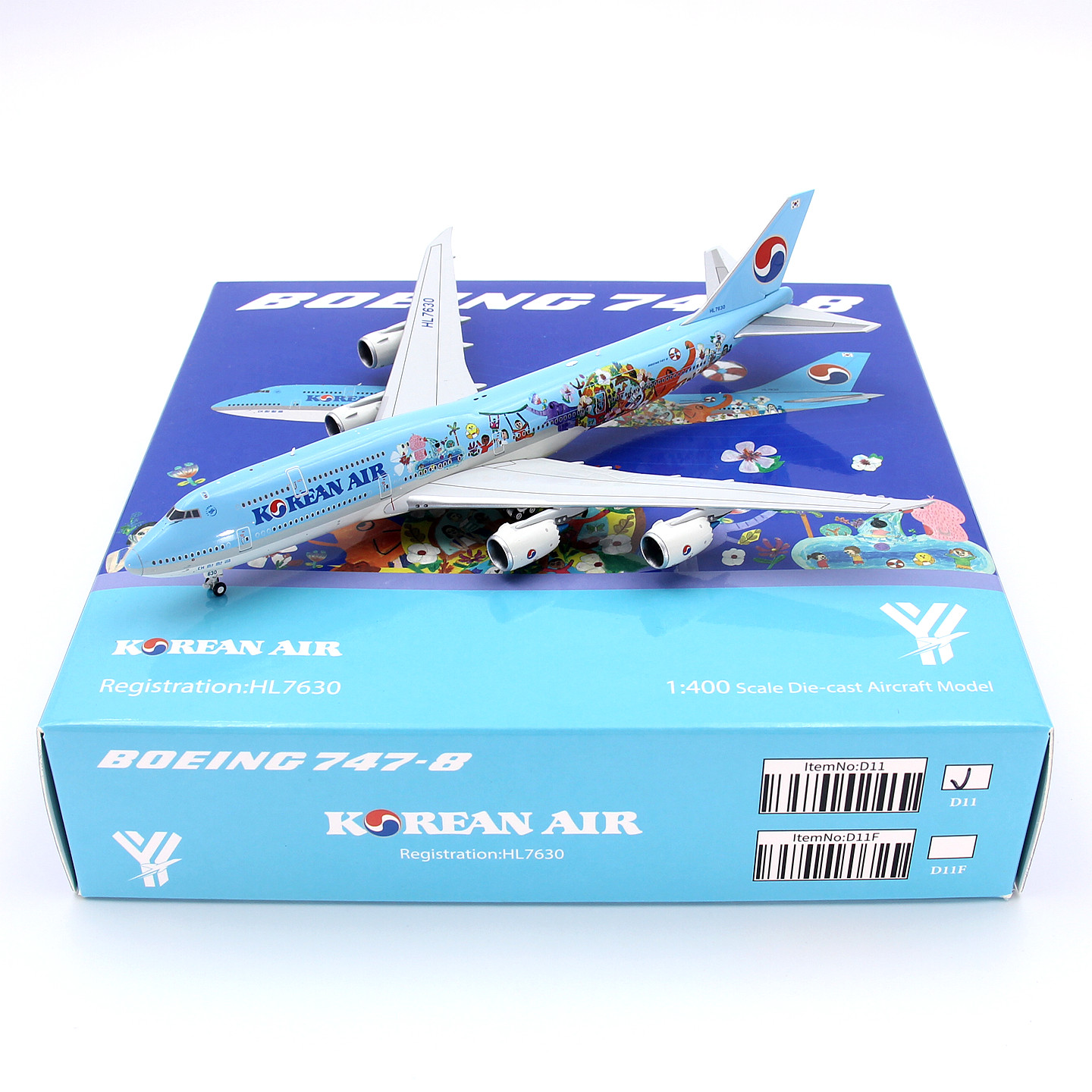 Yy wings korean air boeing b747-8f aircraft model 1/400｜a must-have ...