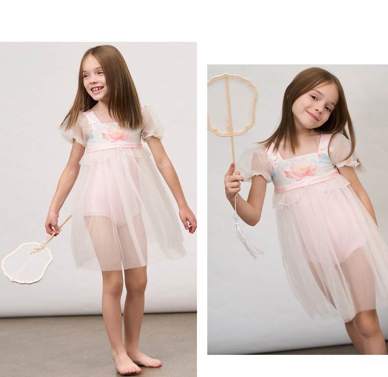 Adoring Girls Chlorine Resistant High Elastic One-piece Swimsuit Girls ...