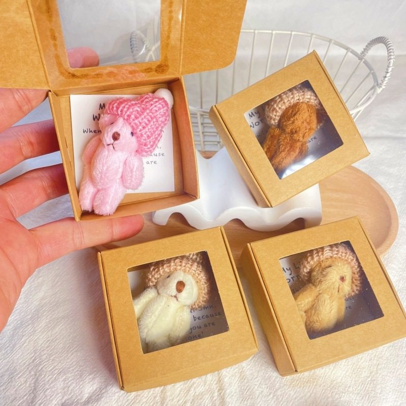 Mini Plush Teddy Bear in Box跨境口袋泰迪熊迷你毛絨熊盒裝禮物