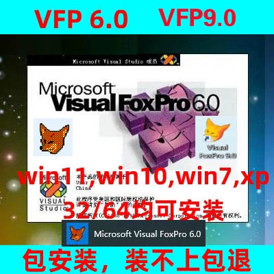 vfp6.0软件中文版Microsoft Visual FoxPro 6.0 VFP9.0远程包安装-Taobao Singapore