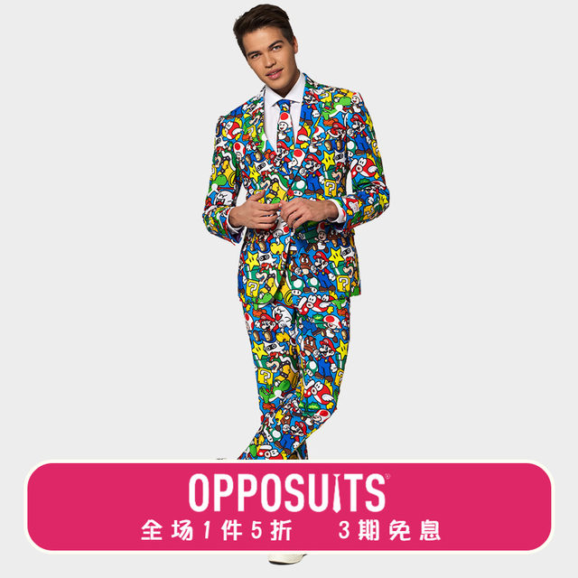 OPPOSUITS suit Super Mario IP joint model men's suit anchor internet ...