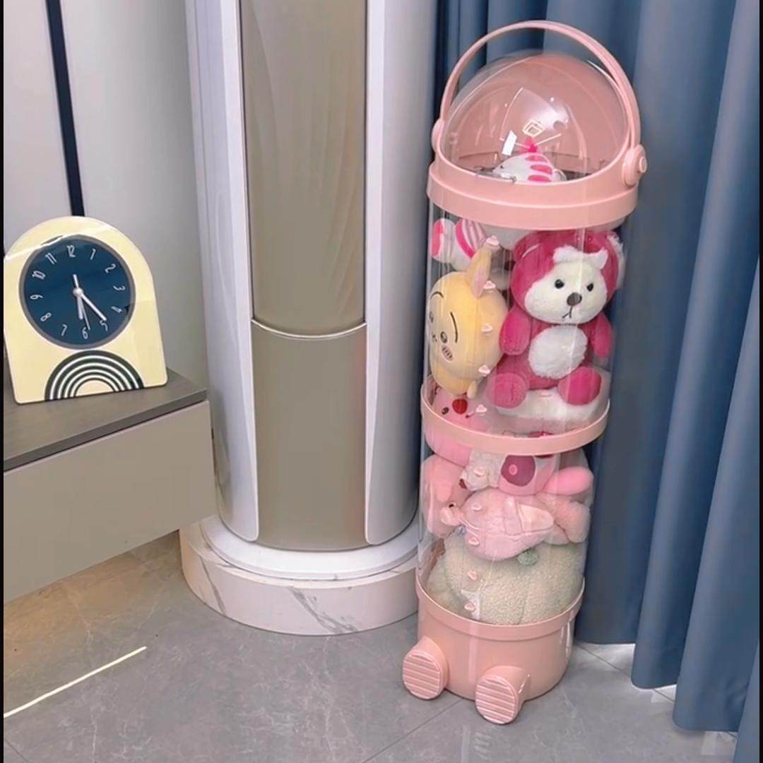Transparent doll toy storage tube, how to make your home tidier ...