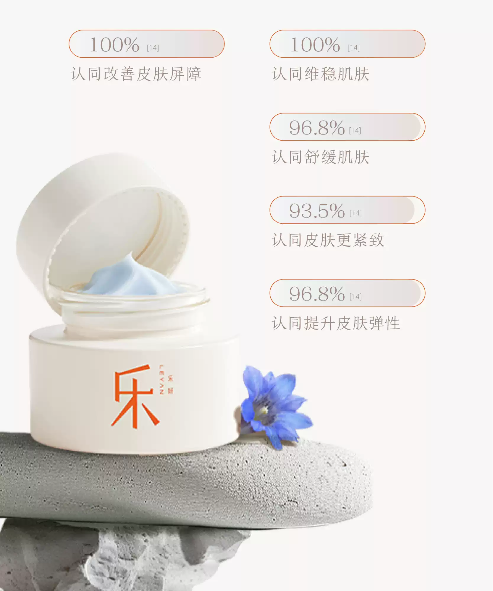 乐妍LEYAN轻感舒缓修护霜奶蓝霜修护紧致轻乳霜55g