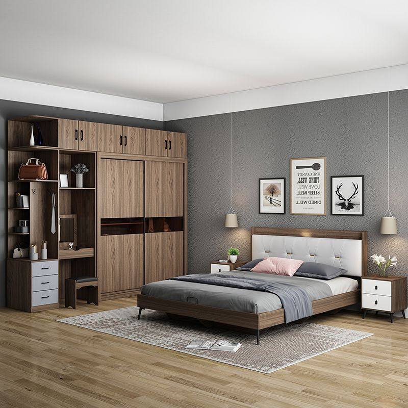 Small apartment savior! bed and wardrobe combination suit is a complete ...