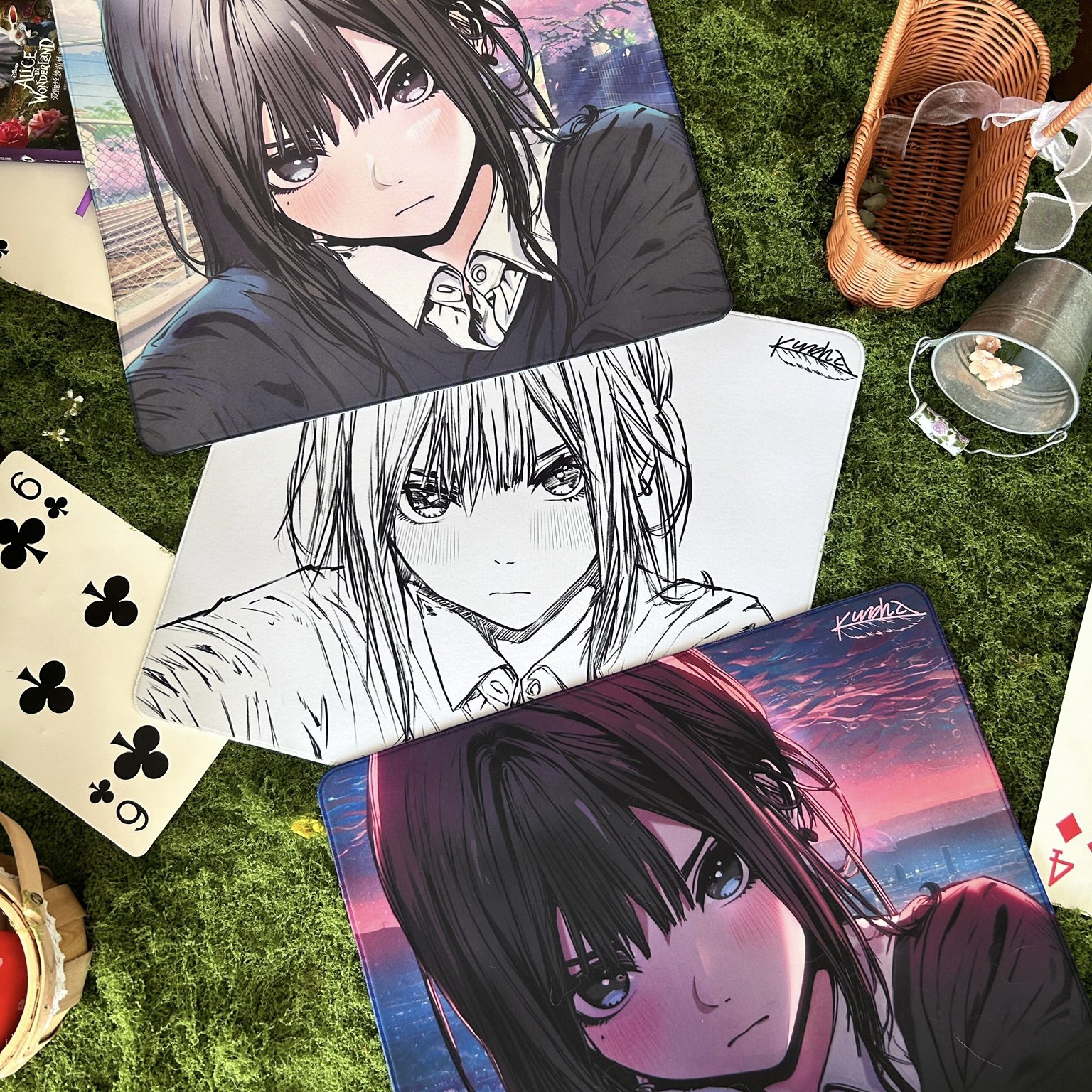 Kuroha 不语 聚氨酯底胶白色包边中性二次元游戏鼠标垫评价 - 淘宝网